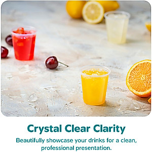 [100 Pack] 3 oz. Clear Plastic Cups, Small Disposable Bathroom, Mouthwash Polypropylene Cups