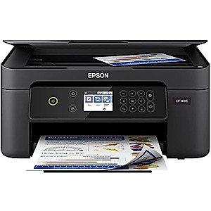 Epson_Printer XP 41 Series, All-in-One Wireless Color Inkjet Printer, Black, Print Copy Scan, 2.4" LCD, Hi-Speed USB, Auto 2-Sided Printing, Voice Activated, with MTC Printer Cable