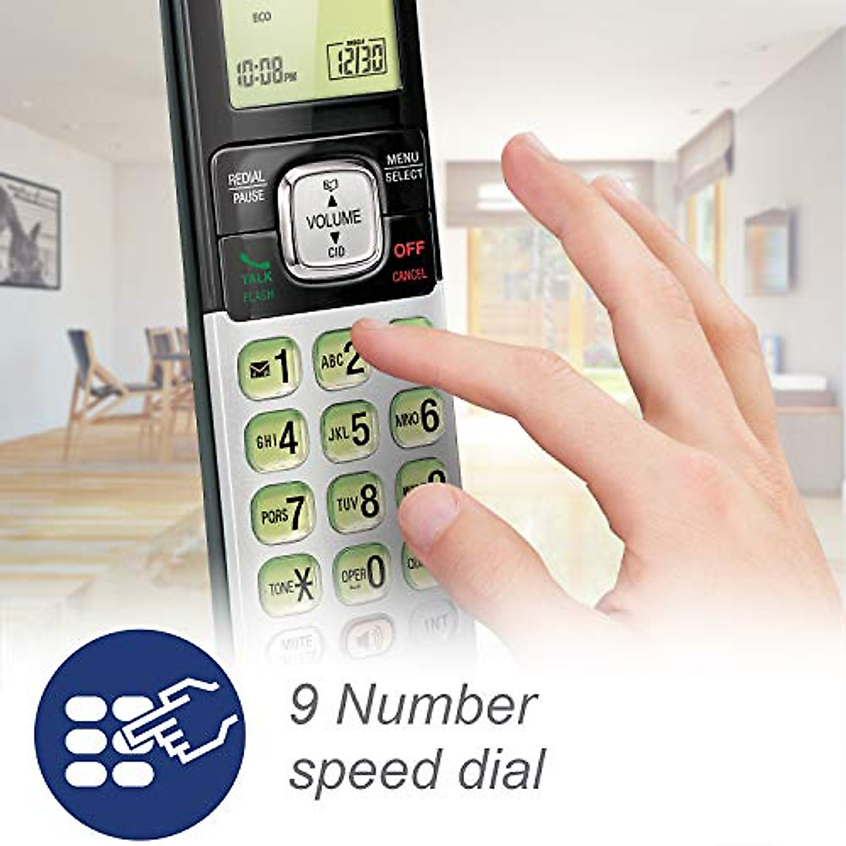 VTech CS6529-4 DECT 6.0 Phone Answering System with Caller ID/Call Waiting, 4 Cordless Handsets, Silver/Black