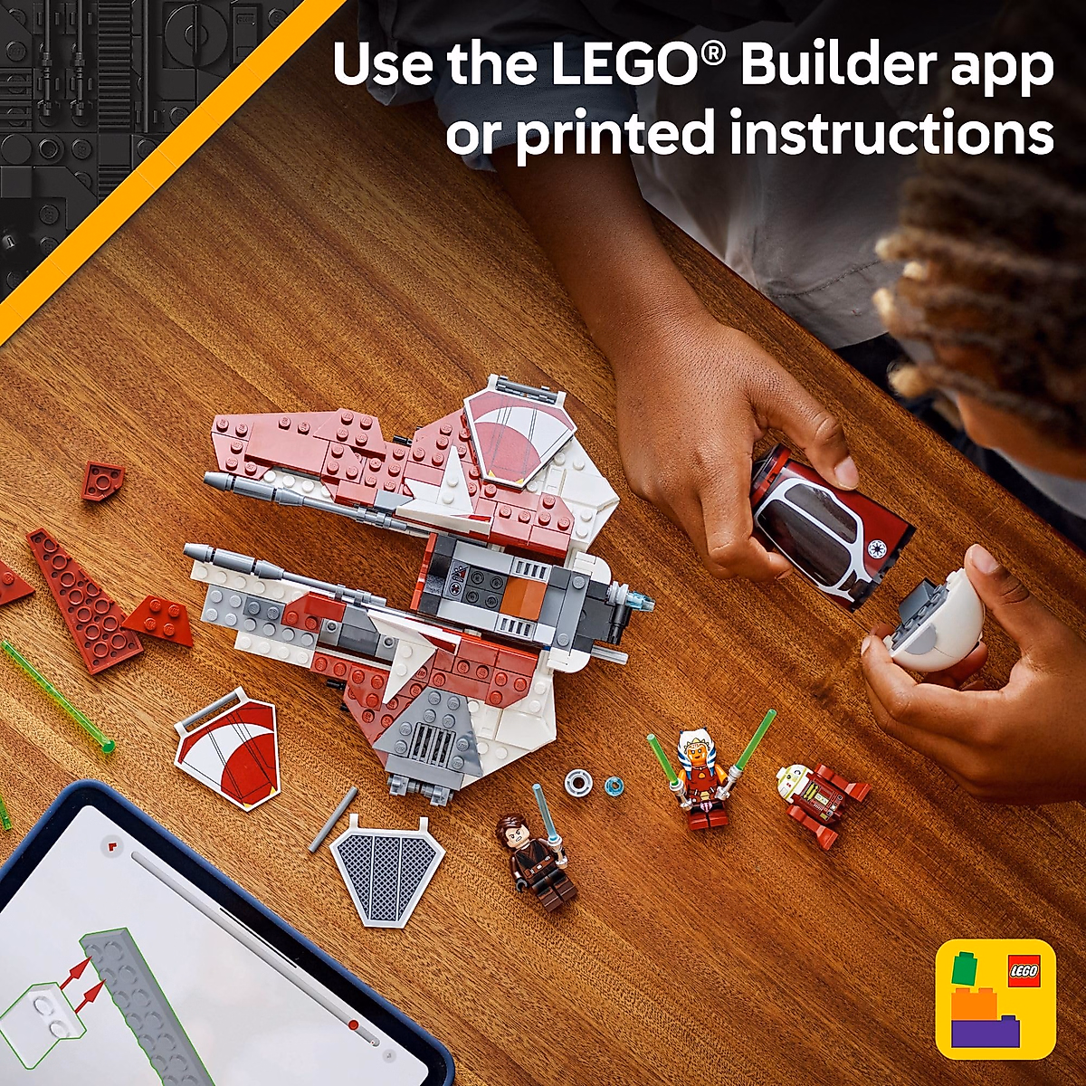 LEGO Star Wars: The Clone Wars Ahsoka's Jedi Interceptor Spaceship Building Toy - Kids Star Wars Toy for Boys and Girls, Ages 8+ - Gift Idea for Birthdays - 75401