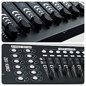 TCFUNDY DMX 512 Controller, 192 Channel DMX Light Controller Stage Lighting Console for Party DJ Disco Lights Show Night Club