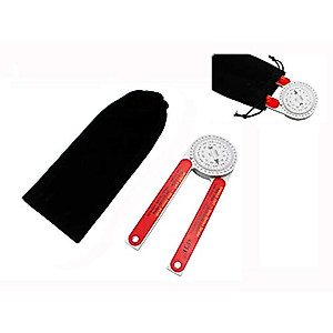 Miter Saw Protractor Replacement for #505P-7 Angle Finder Featuring Precision Laser-Inside & Outside Miter Angle Finder Protractor for All Building Trades, Plumbers, Carpenters Plastic （Red）
