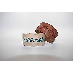 Realeather Medium Natural Veg Tan Leather Bracelet, (Pack of 8)