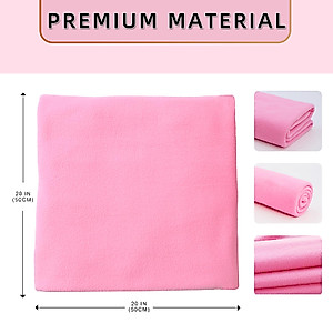 12PCS Solid Color Knitted Polar Fleece Fabric | 20''x20'' | Anti Pill Fabric Patchwork Polyester Plush Fleece Cloth for Sewing, Toys, Throw Blankets, PJ Pants, Booties, Eye Mask