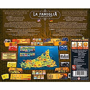 Capstone Games La Famiglia: The Great Mafia War - Capstone Games, 2-vs-2 Team Strategy Board Game, Based in 1980's Sicily, 4 Players, 90-180 Minute Game Play Time, Ages 16+