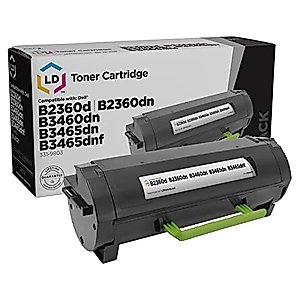 LD Products Compatible Toner Cartridge Replacement for Dell 331-9803 RGCN6 (Black) for use in Dell Laser: B2360d, B2360dn, B3460dn, B3465dn & B3465dnf