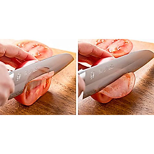 Yasuda Hamono YG300 Toru Seki Toru V Gold No. 10 with Tsuba, Santoku Knife, 7.1 inches (180 mm)