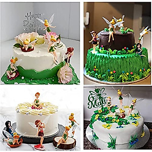 fannuoyi 6X Fairy Miniature Figurine Garden Ornament Plant Pot Craft Dollhouse Cake Decoration Supplies, Cake Topper, Party Cake Decoration Decoration