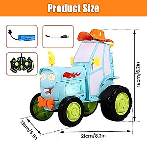 Jumping Car Toy, Remote Control Car, Wireless Remote Dancing Stunt Car, 2023 New Remote Control Car with Headlights and Music, Educational Rc Car Toy, Fast Stunt Rc Car for Boys Girls Kids (blue)
