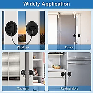 Fridge Lock AOSITE 1 Pcs Refrigerator Lock Combination Black Combo Fridge Locks for Adults Refrigerator Lock for Children Adhesive Freezer Door Lock Child Safe Refrigerator Lock for Kids