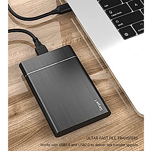 Sargart 640GB Ultra Slim Portable External Hard Drive USB3.0 HDD Storage for PC, Mac, Desktop, Laptop, Chromebook, Xbox One, Xbox 360, PS4 (Black)