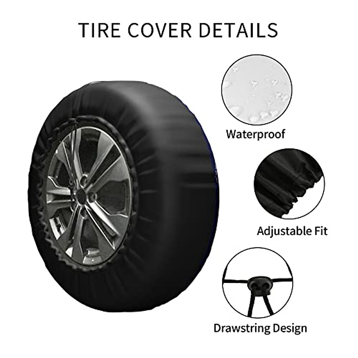 Forno Funny Mountain Design Camper Spare Cover Protectors Weatherproof Universal Trailer Wheel Tire Covers for Jeep SUV Rv Strailer Truck Camper Travel Trailers