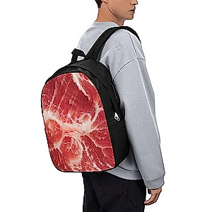 ZEYUANKA Raw Meat Backpack,Unisex Lightweight Travel Laptop Backpack 17 in Bookbag Daypack
