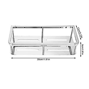 Yosoo Bathroom Wall Mounted Shelf,304 Stainless Steel Wall Mounted Shampoo Storage Basket Holder Organizer Bathroom Kitchen, 30 x 13 x 5 cm