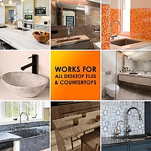 Quartz Tile Granite Marble Countertop Repair Kit (Color Match), Quartz Countertop Chip Repair Kit, Epoxy Cracked Tile Filler for Porcelain Stone Cracks Chips and Scratches