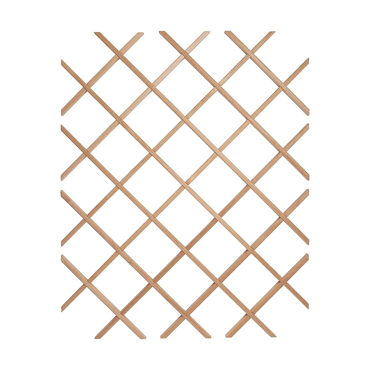 18-Bottle Trimmable Wine Rack Lattice Panel Inserts in Unfinished Solid North American Alder