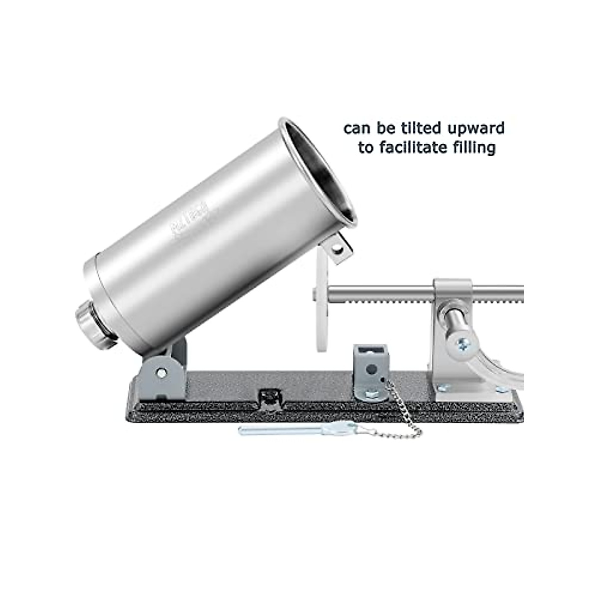 MZTOGR Sausage Stuffer - Stainless Steel Homemade Manual Sausage Maker Horizontal Meat Filling Kitchen Machine, Packed 8 Stuffing Tubes (2.5LBS)