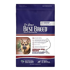 Best Breed Dr. Gary's German Dog Diet Made in USA [Natural Dry Dog Food] - 28lbs, Dark Brown, Medium