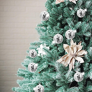 12Pcs Mirror Disco Ball Keychain Mini Disco Ball Keychains Bulk 70s Disco Keychain Silver Mirror Ball Keychain Disco Ball Accessories for Disco Party Favors Halloween Christmas Party Decorations