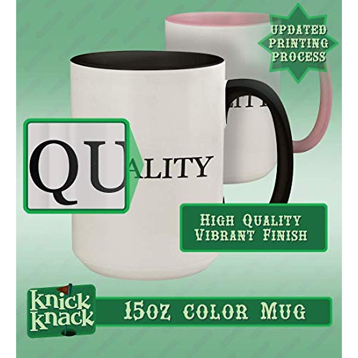 Knick Knack Gifts got dispensaries? - 15oz Ceramic Colored Handle and Inside Coffee Mug Cup, Black