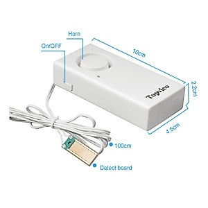 Topvico Water Leak Sensor Detector Flood Alarm for Basement Moisture 120dB Work Alone Battery Operated 3 Packs
