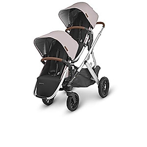 UPPAbaby Vista V2 Stroller - Alice (Dusty Pink/Silver/Saddle Leather) + Upper Adapters + RumbleSeat V2- Alice (Dusty Pink/Silver/Saddle Leather)