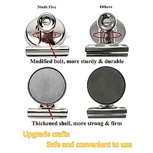 Strong Magnetic Clips - Heavy Duty Refrigerator Magnet Clips - 31mm Wide 12Pack Scratch Safe - Clip Magnets Best for House Office School Use, Hanging Home Decoration, Photo Displays