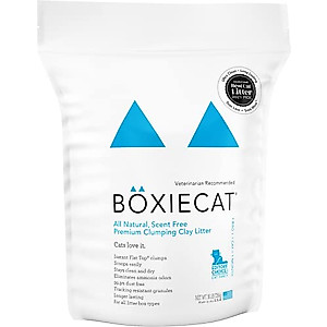 Boxiecat Premium Clumping Cat Litter - Scent Free - Clay Formula - Ultra Clean Litter Box, Longer Lasting Odor Control, Hard Clumping Litter, 99.9% Dust Free