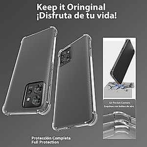 USTIYA Case for Motorola Moto ThinkPhone Clear TPU Four Corners Protective Cover Transparent Soft