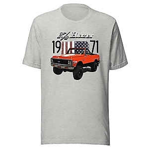 1971 Chevy Blazer K5 American Patriotic Short-Sleeve Unisex T-Shirt Sport Grey