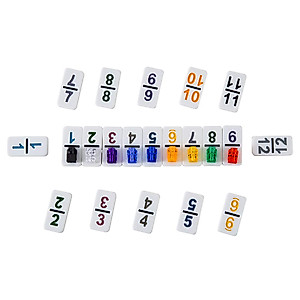 Homwom Mexican Train Dominoes with Numbers Double 12 Colored Numerical Dominoes Mexican Train Game Set 91 Tiles Dominoes with 9 Trains, Scoreboard, Octagon Shape Hub and Aluminum Case