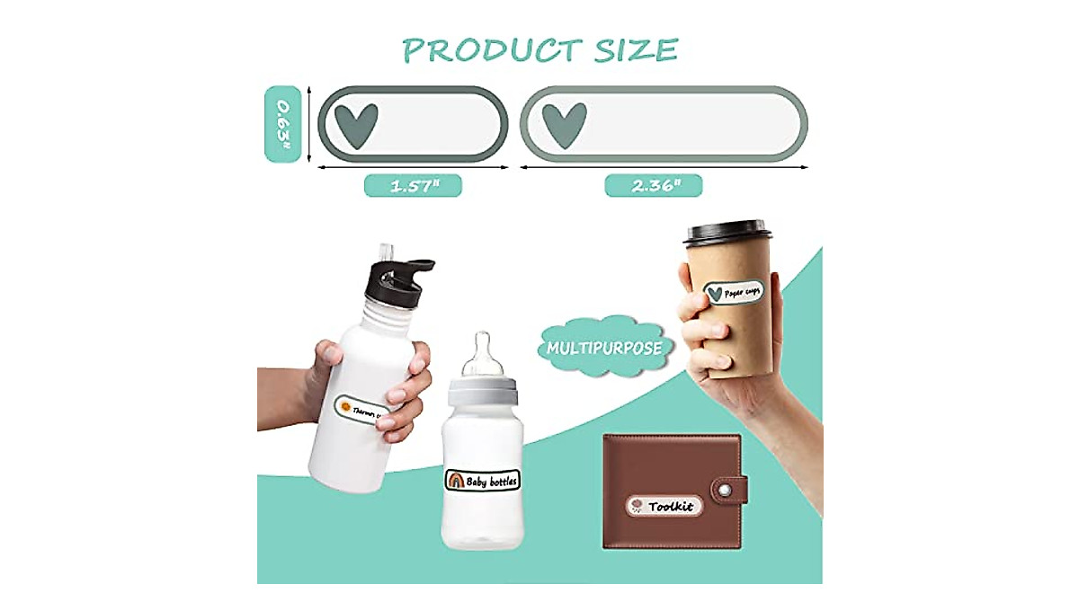 160 Waterproof Baby Bottle Labels for Daycare Organization