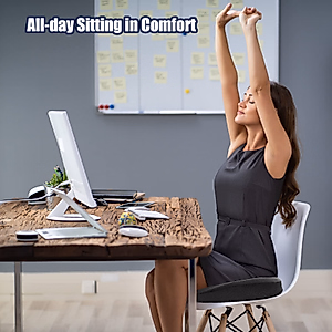 SAHEYER Donut Pillow for Tailbone Pain Relief and Hemorrhoids, Memory Foam Donut Cushion for Sciatica Nerve, Seat Cushion Butt Pillow for Men Women at Home Office Chair Car Long Sitting Comfort, Black