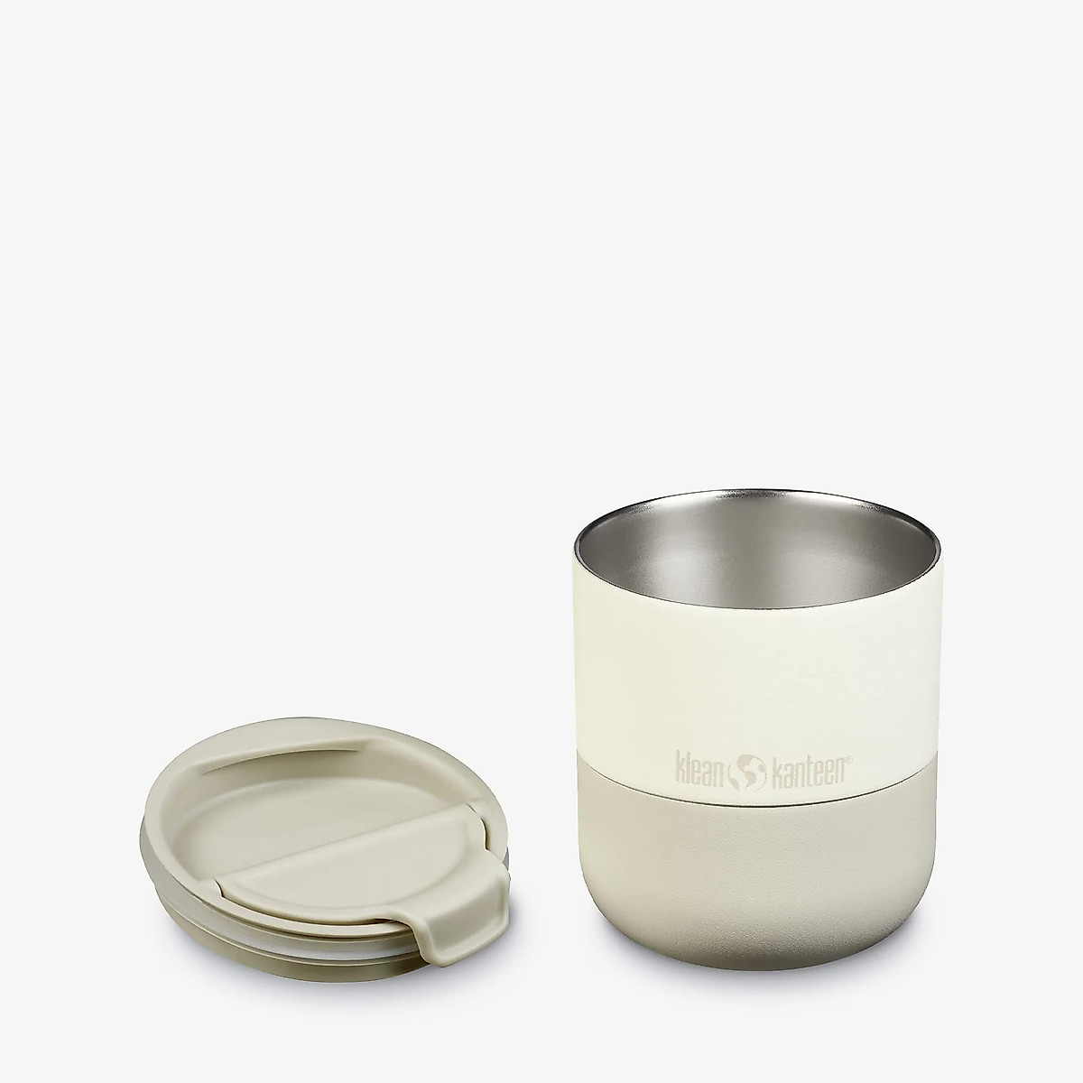 Klean Kanteen Rise Lowball Tumbler - Dishwasher-Safe Stainless Steel Tumbler for Hot & Cold Beverages - Features Splash-Proof Flip Lid - 10 oz, Tofu