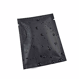 QQ Studio Matte Black SlickSeal™ Open Top Pouches for Beauty Samples and Products (200, 5x8cm (2x3"))