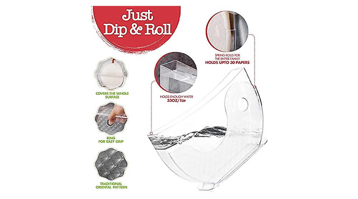 Rice Paper Water Bowl for Easy Spring Rolls - 2 Pack