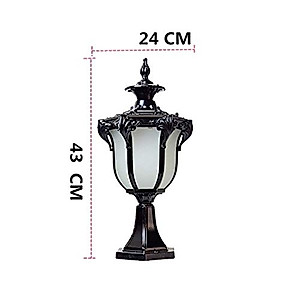 DIAOD Garden Lights Wall Pillar Lamp European Retro Led Home Villa Gate Pillar Outdoor Courtyard Super Bright Light