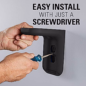 Sanus Outlet Shelf - Holds Any Device Up to 10lbs & Installs in Seconds - Includes Standard & Decora Style Outlet Covers & Integrated Cable Management Channel - Works for Sonos & Smart Home Speakers