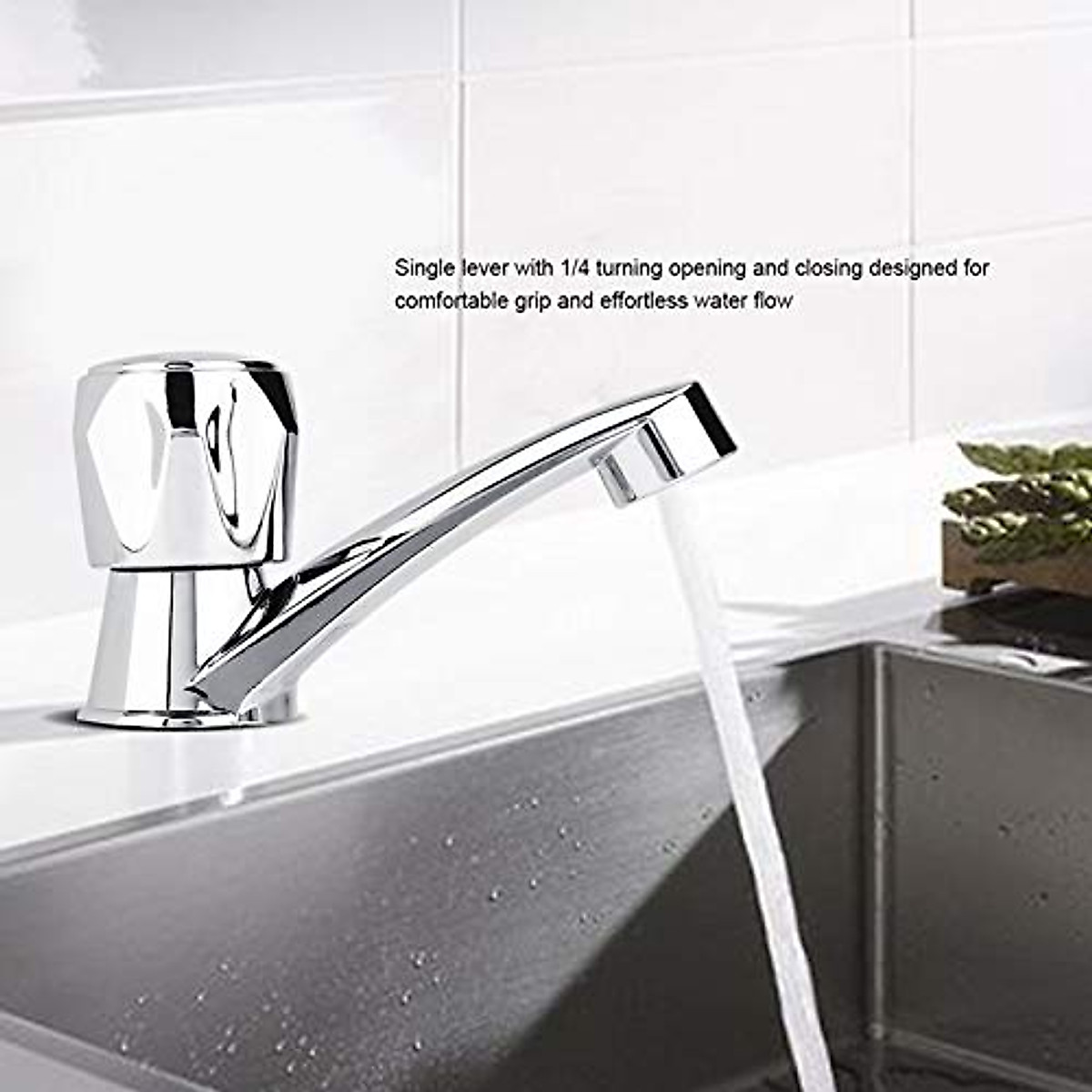 Watris Veiyi Single Cold Faucet Water Tap, ABS Water Tap, Cold Water Faucet, Bathroom Basin Kitchen Sink Accessories G1/2(20mm)(Diamond)