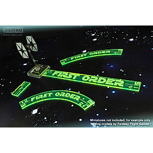 LITKO Space Fighter 2nd Edition Maneuver Gauge Set | Movement Tools | Compatible with Star Wars X-Wing | Set of 11 (First Order)