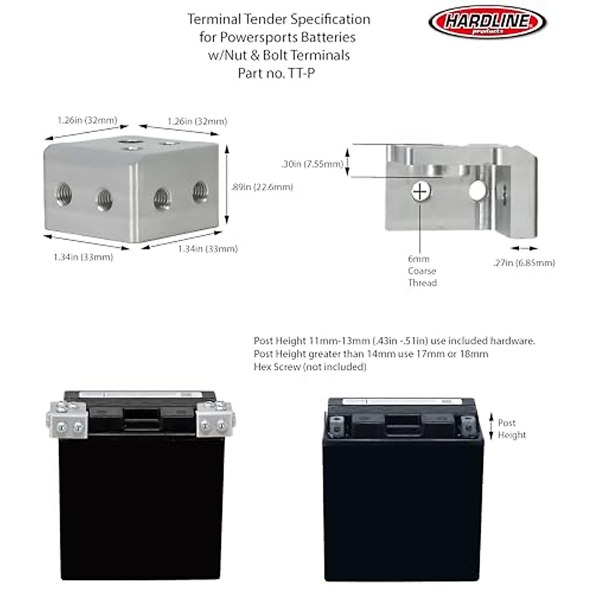 Hardline Products USA Terminal Tender Battery Post Expanders - TT-P
