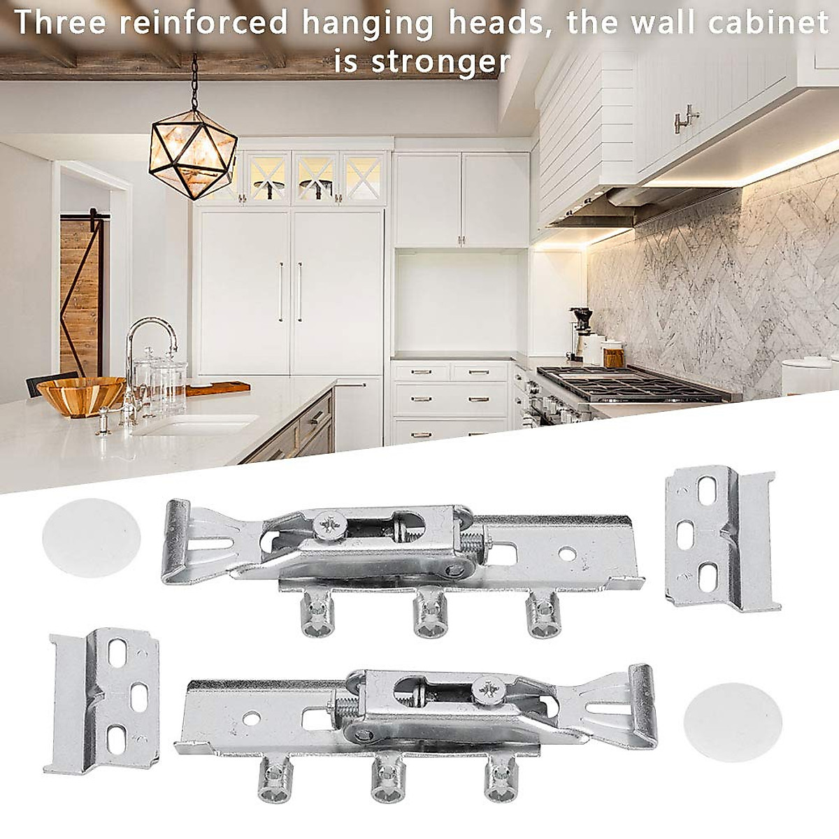 2Pcs Concealed Cabinet Hanger Universal Cupboard Wall Brackets Unit Heavy Duty Kitchen Wall Unit Cabinet Plates for Kitchen Bedroom Dinining Room Study