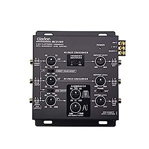 Clarion Mobile Electronics MCD360 2/3-Way 6-Channel Electronic Crossover w/ 5-Volt RCA Outputs + Subwoofer Equalizer