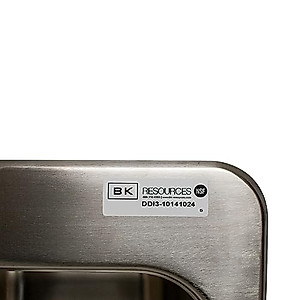 BK Resources DDI3-10141024 Three Compartment Drop-in Deck Mount Sink 10" x 14" x10" Bowl