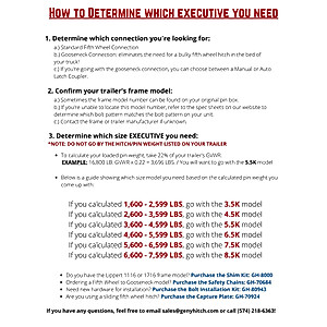 GEN-Y Hitch GH-8050 Executive Torsion-Flex King Pin Fifth Wheel Box, 2.5K - 4.5K Pin Weight, 30K Towing - Check Fitment Chart
