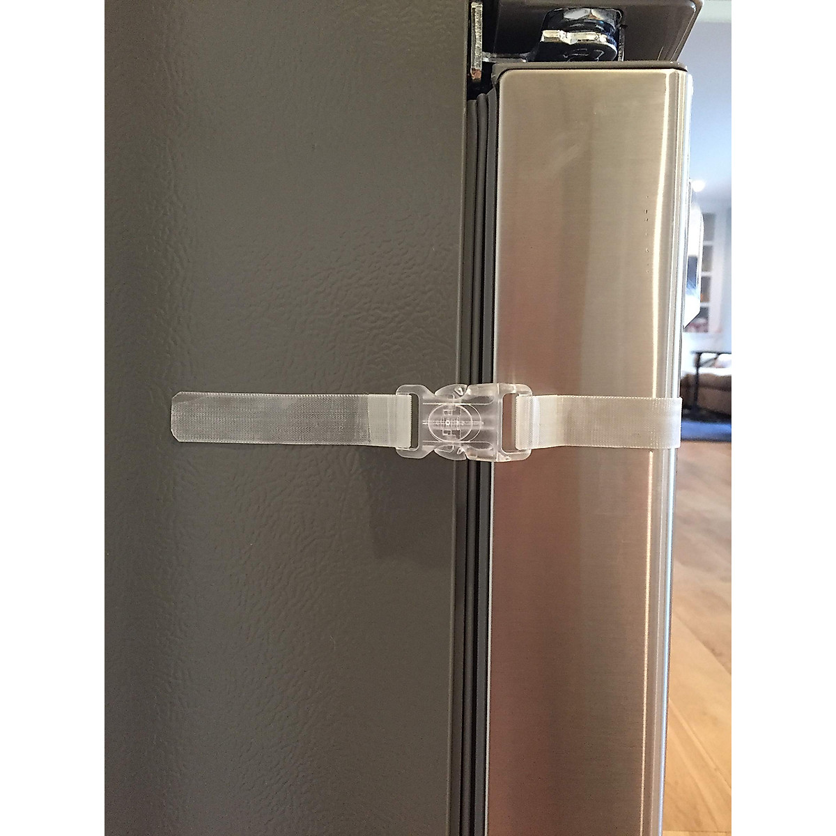 Clear/MultiUse Baby Toddler Child Children Safety Latches Self Adhesive for Lazy Susan Refrigerator Frides/Freezers Special needs Adults and Children. 1 Count per package.