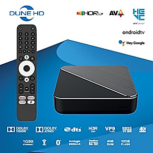 Dune HD Homatics Box R 4K Plus Android TV Box, Media Player 4K, Chromecast, Mini PC, Netflix in 4K Dolby Vision & Atmos, 4GB/32GB, AV1, Wi-Fi 6, 1Gbit, ISO 4K DV P7 FEL MKV AFR, HDR10+, DTS