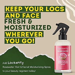 Locsanity Pure Rosewater Hair and Facial Daily Moisturizing/Refreshing Spray
