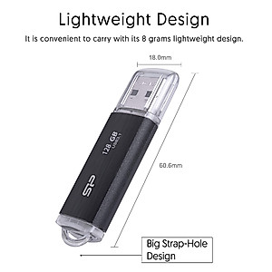 Silicon Power 2 Pack 128GB USB 3.0/3.1 Gen1 USB Flash Drive Blaze B02
