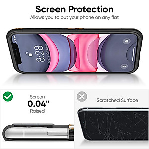 Dutyway for iPhone 11 Case, Protective Gold Sparkle Glitter Slim Fit Cover for Men & Women, Hard PC Full-Body Shockproof Rugged Bumper Protective Case for Apple iPhone 11 6.1 inch